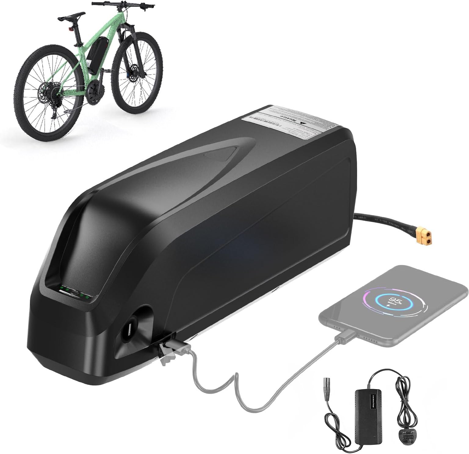Varstrom Ebike Battery for Conversion Kit, 36V 48V 52V Batteries for ...