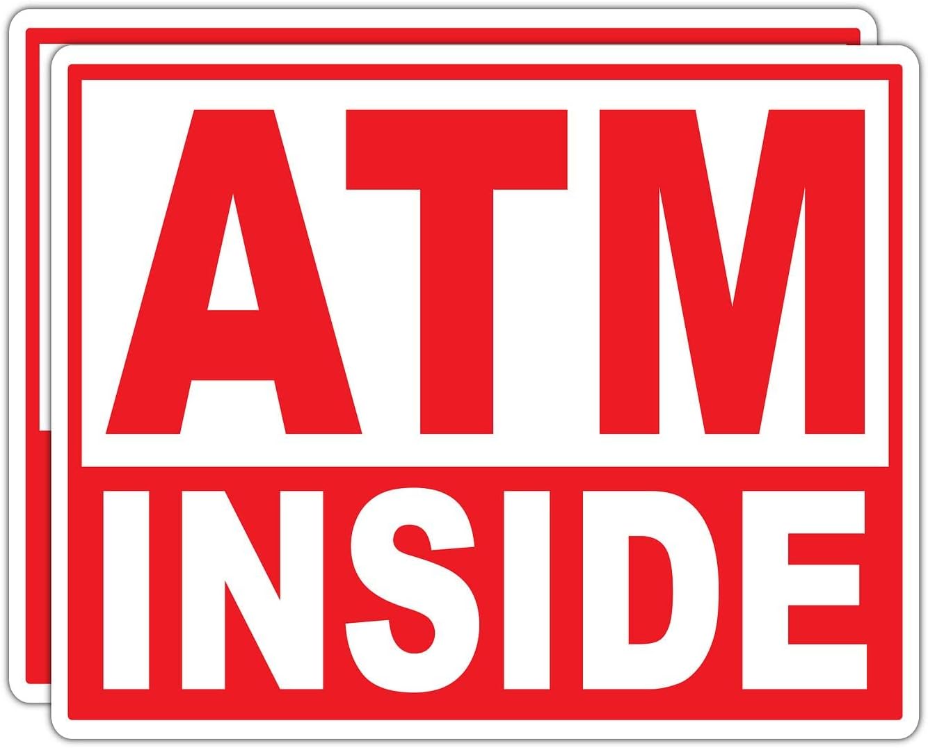 Amazon.com - ATM Inside Large 8x10 Vinyl Sticker/Decal/Label ATM ...