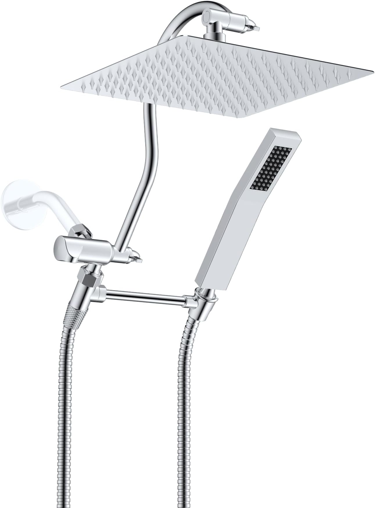 Hibbent All Metal Shower Head, 10'' High Pressure Rainfall Shower Head ...
