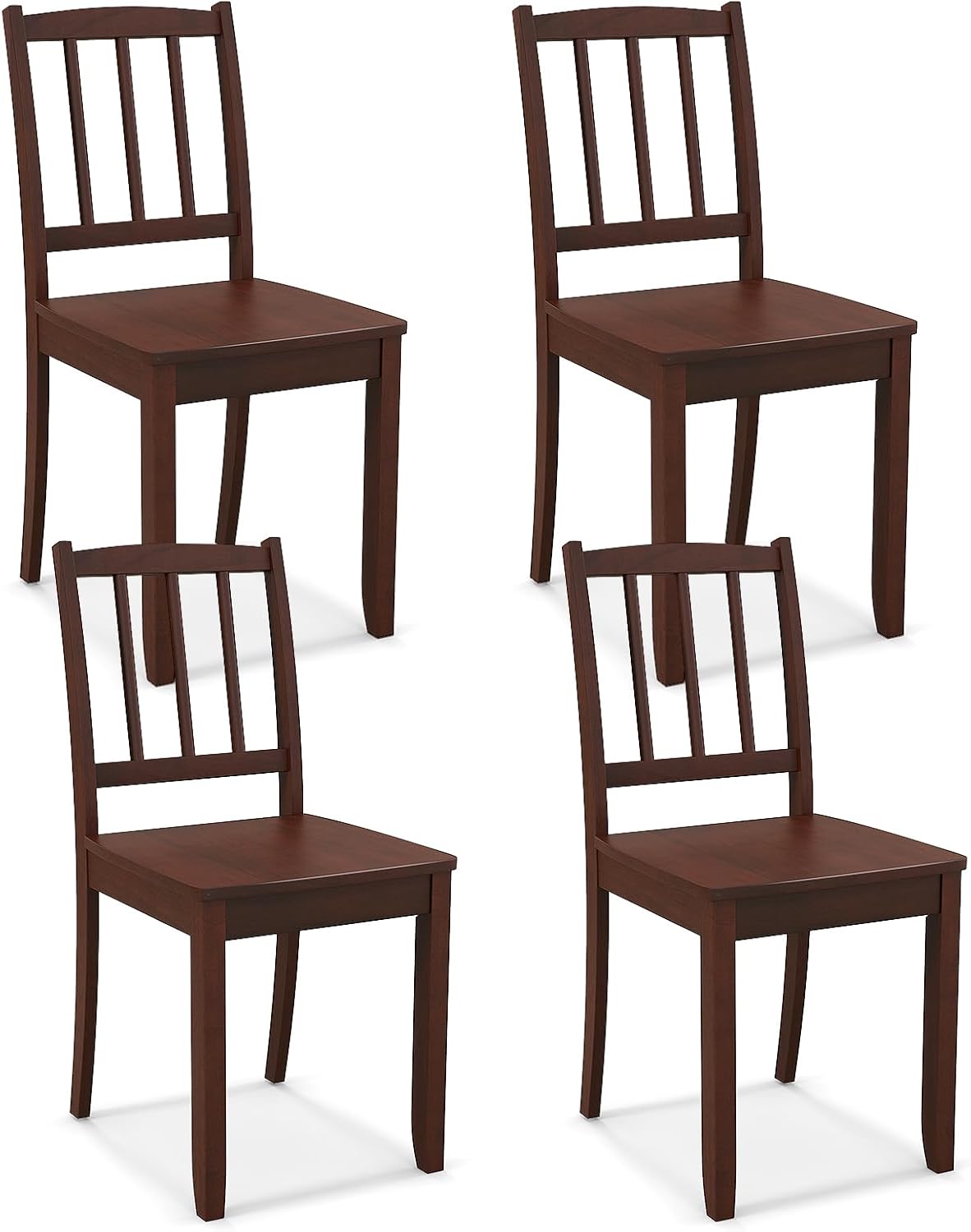 Giantex Farmhouse Dining Chairs Set of 4, Modern Kitchen Chairs w ...