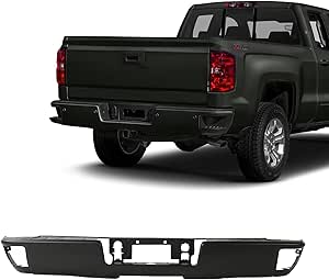 Amazon.com: JustDrivably Barra de parachoques trasera imprimada negra ...