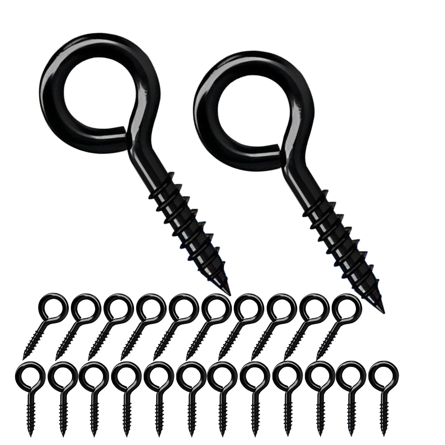 Qrity 10 Eyelet Screws, Eyed Screw Hook 55mm, Self Tapping Ceiling ...