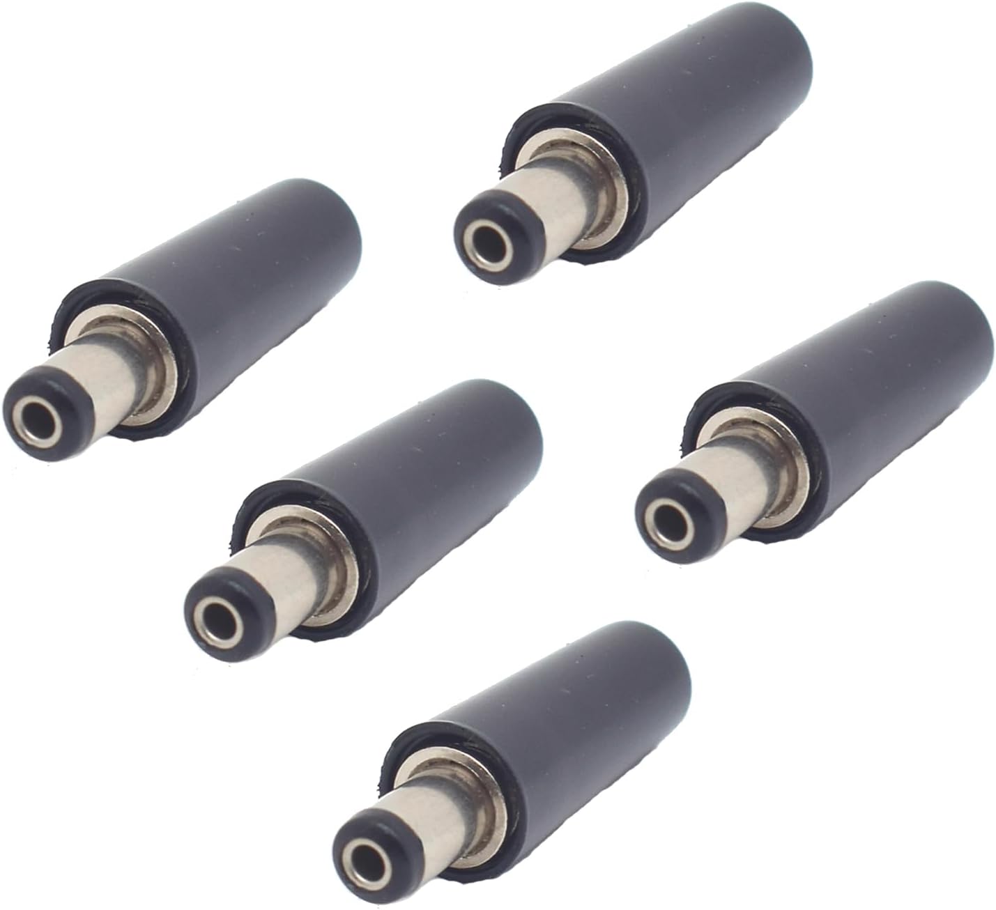 Amazon.com: Lzzvibo 10 Pcs 5.5x2.5mm 5.5x2.1mm DC Male Connector Jack ...