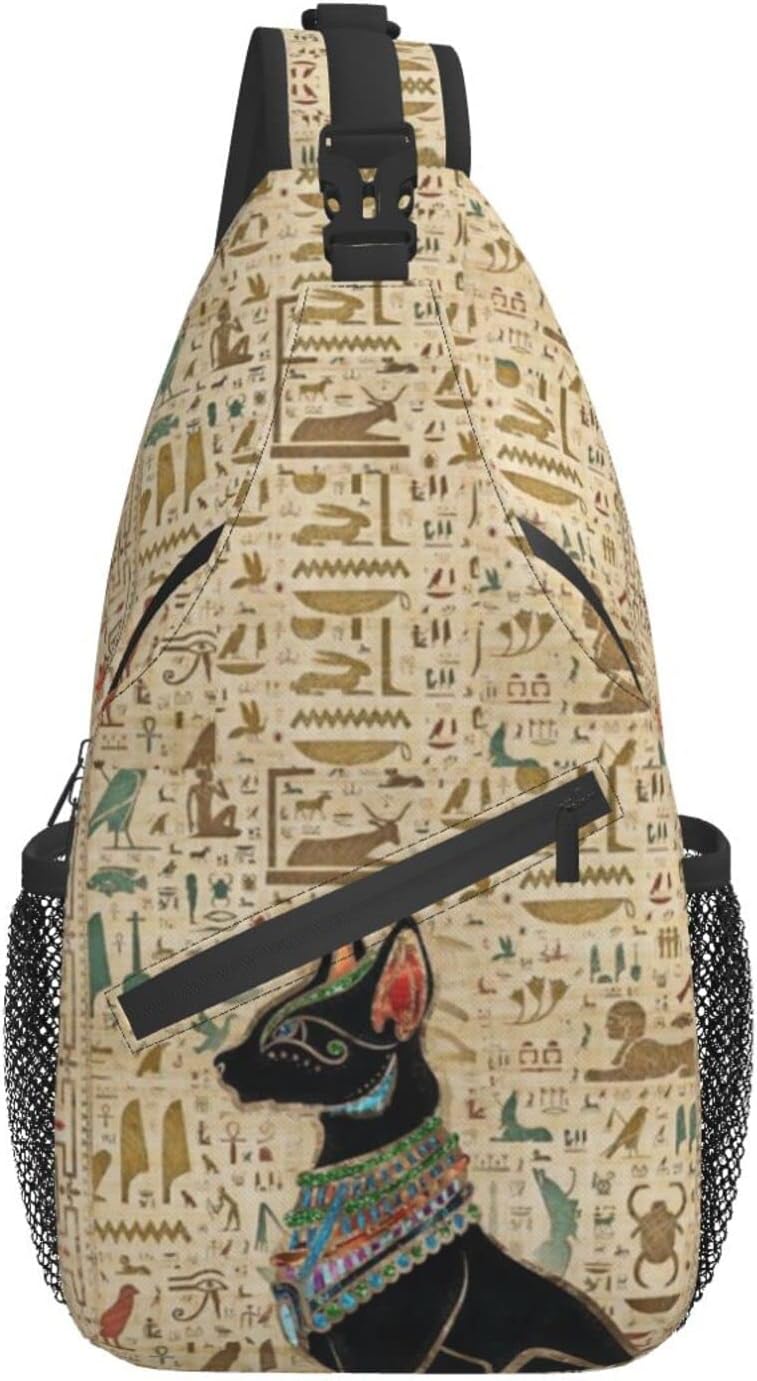 Amazon.com: ASYG Ancient Egyptian Sling Bag Crossbody Chest Daypack ...