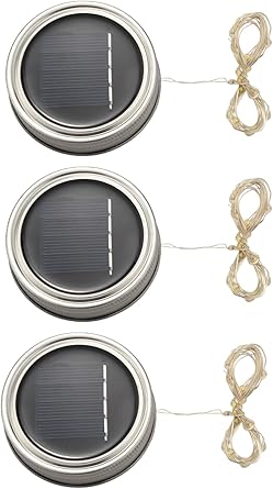 KLKNE Solar Jar Lid Lights, 18 Pack 20 Led String Fairy Star Firefly ...