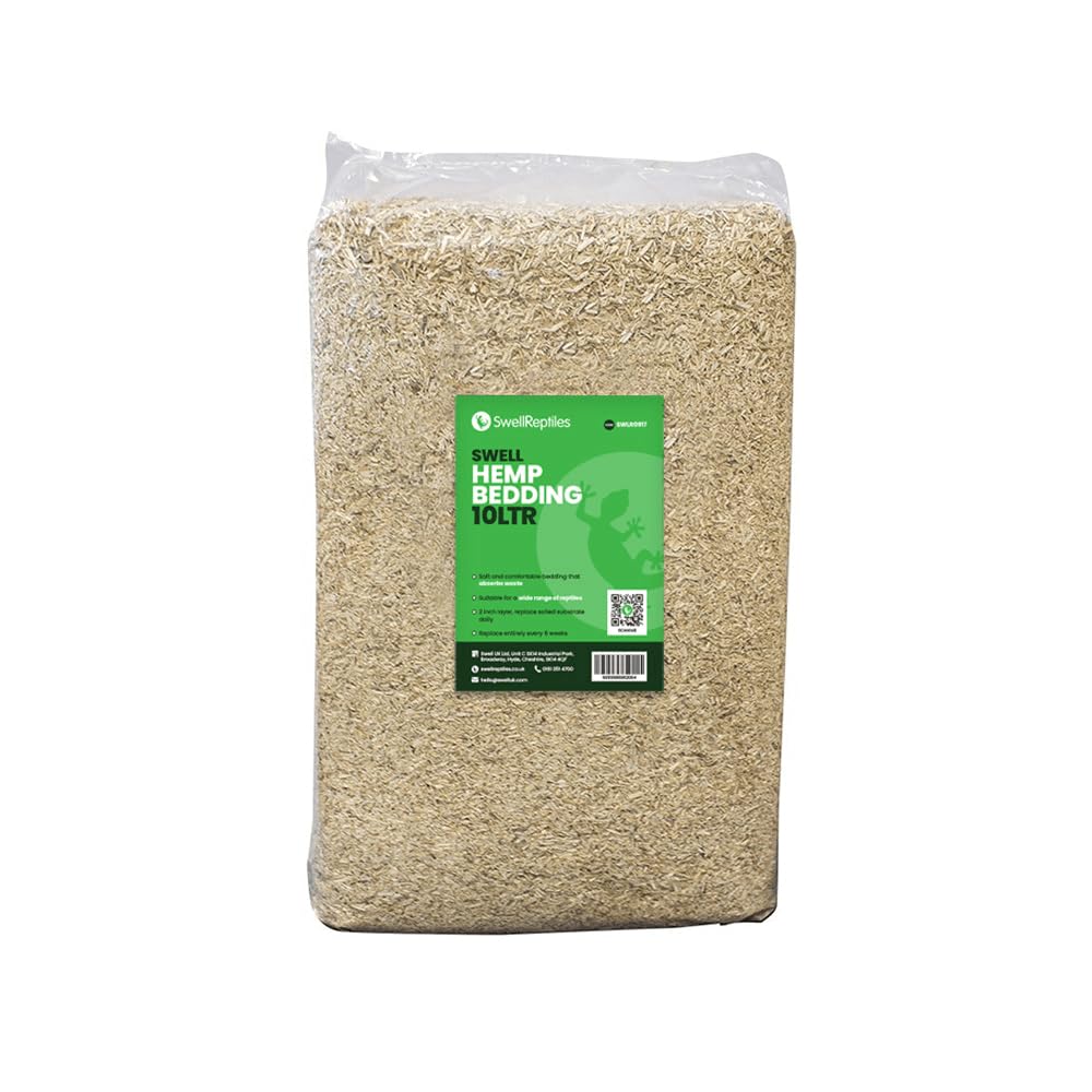 Swell Reptiles Hemp Bedding Reptile Substrate | 10 Litres | Dust Free ...
