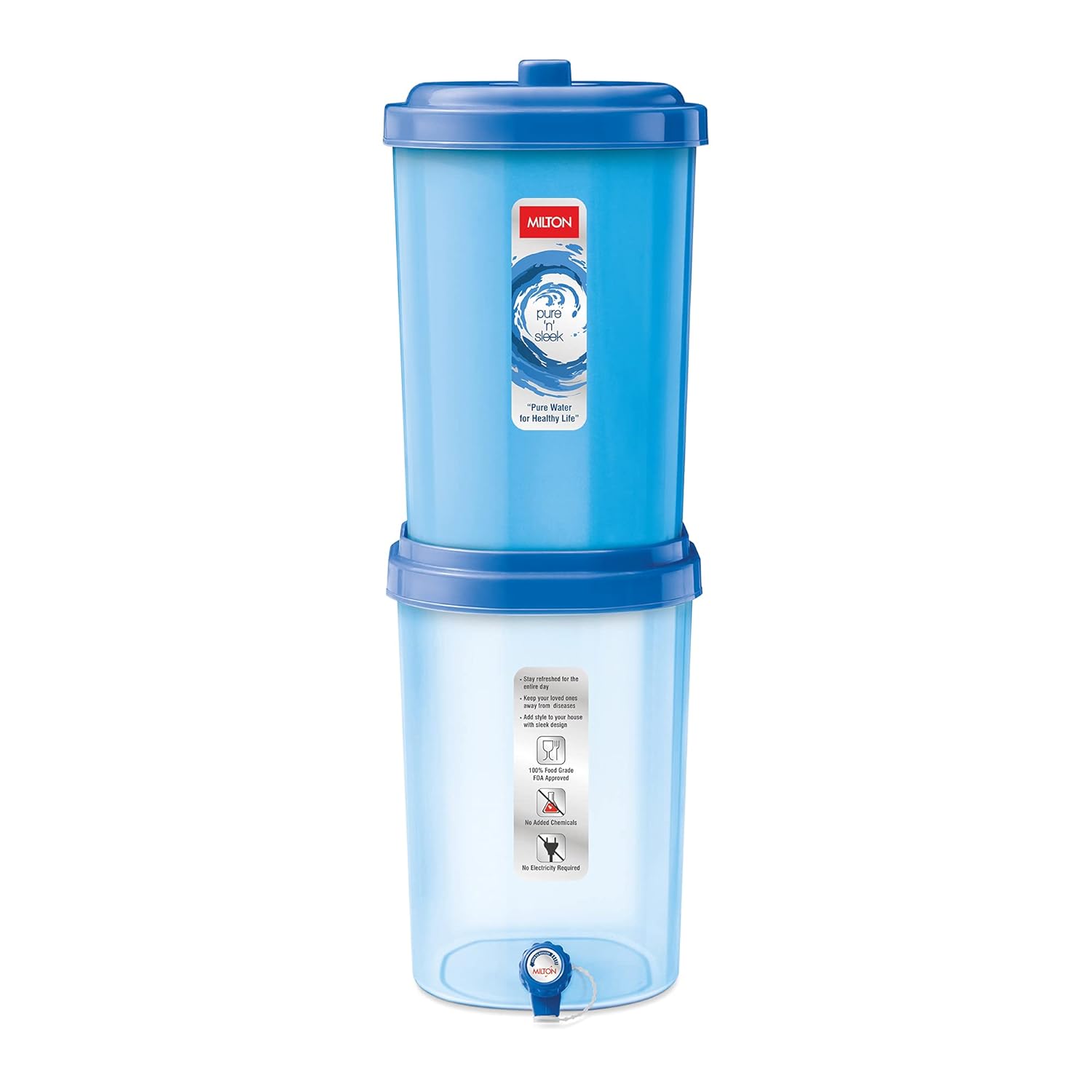 Milton Pure N Sleek 20 Non Insulated Water Fliter, 1 Piece, 20 Litres ...