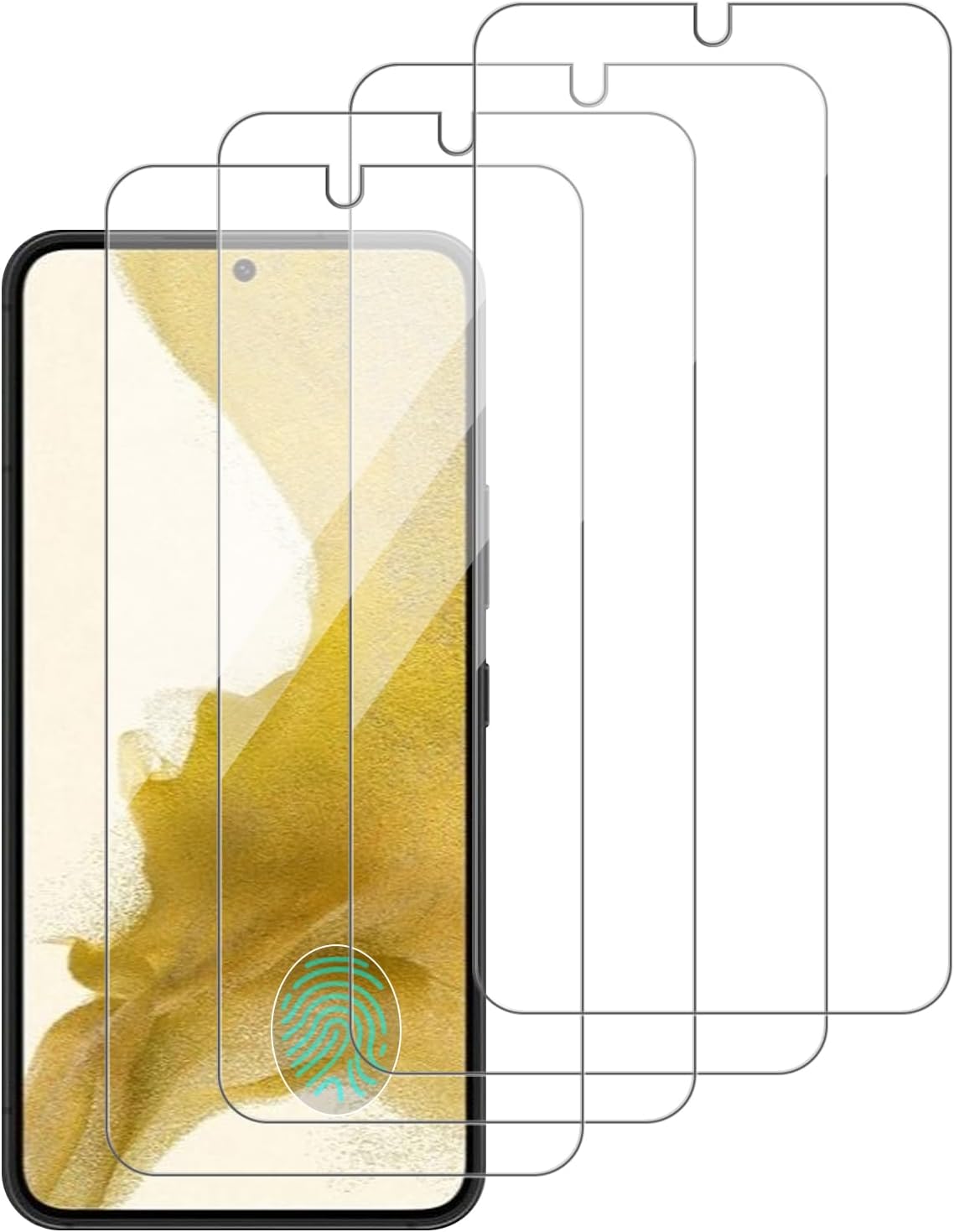 Amazon.com: iCsapr 4 Pack Glass Screen Protector Compatible for Samsung Galaxy S21 Plus 5G / S21 ...