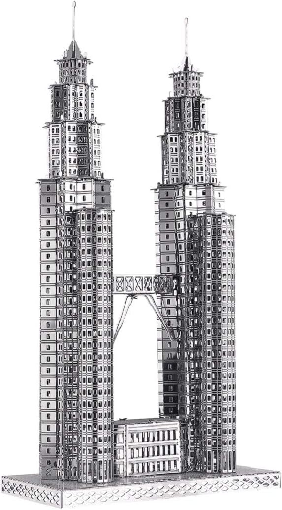 DIY 3D Metal Puzzle of Petronas Towers - Famous Bahrain | Ubuy
