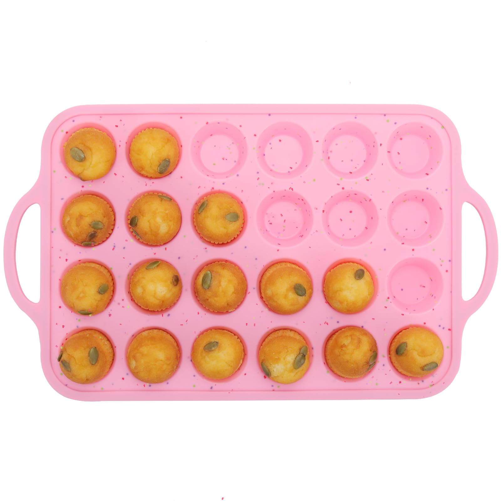 Amazon.com: Silicone Mini Muffin Pan - Mini Cupcake Pans Nonstick 24 ...
