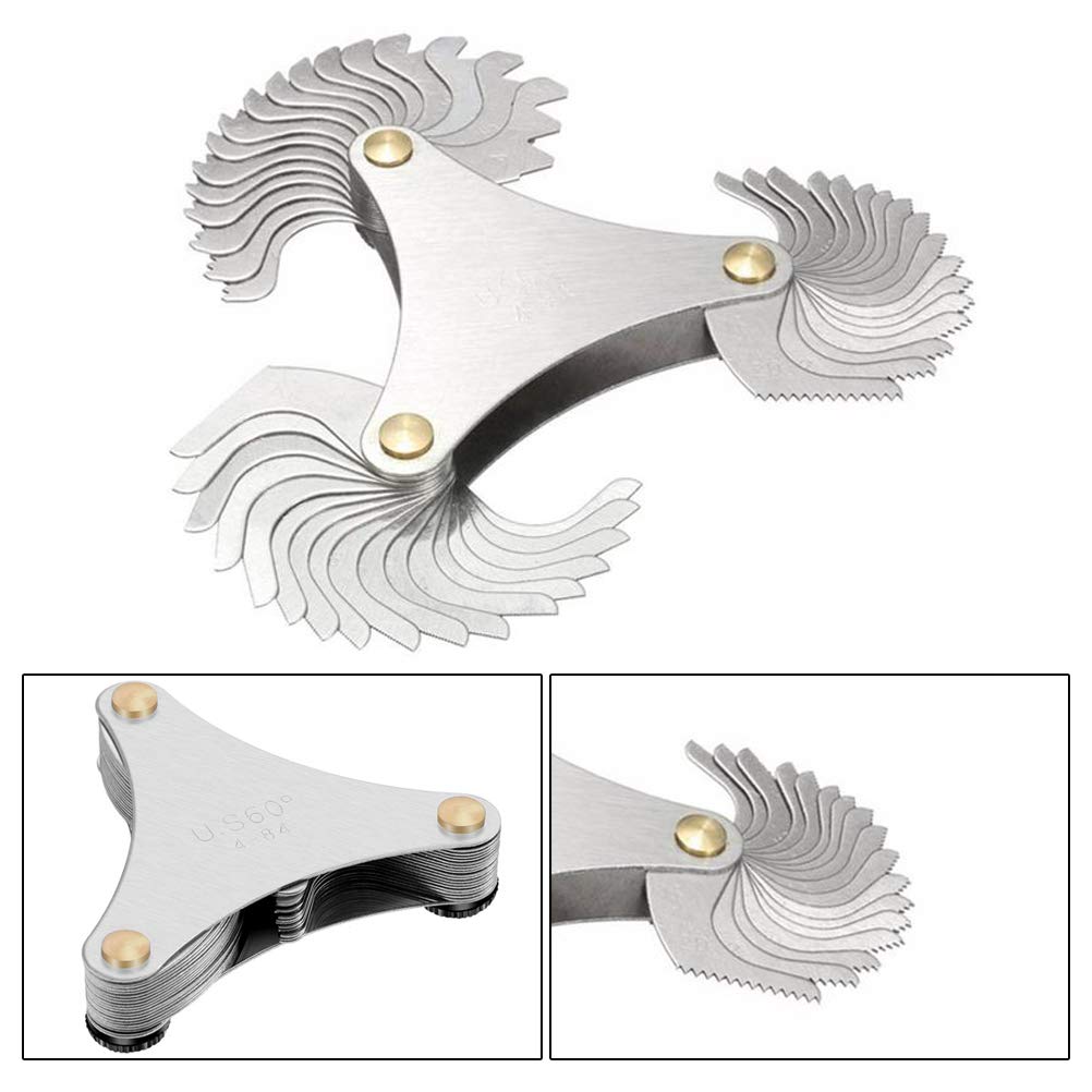 Snapklik.com : 6Pcs Pitch Cutting Gauge,Stainless Steel Screw Thread ...