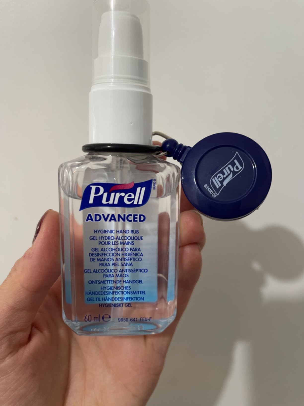 PURELL ADVANCED HAND SANITISER GEL 60mL x 8 Pack. Portable Pump Bottle ...
