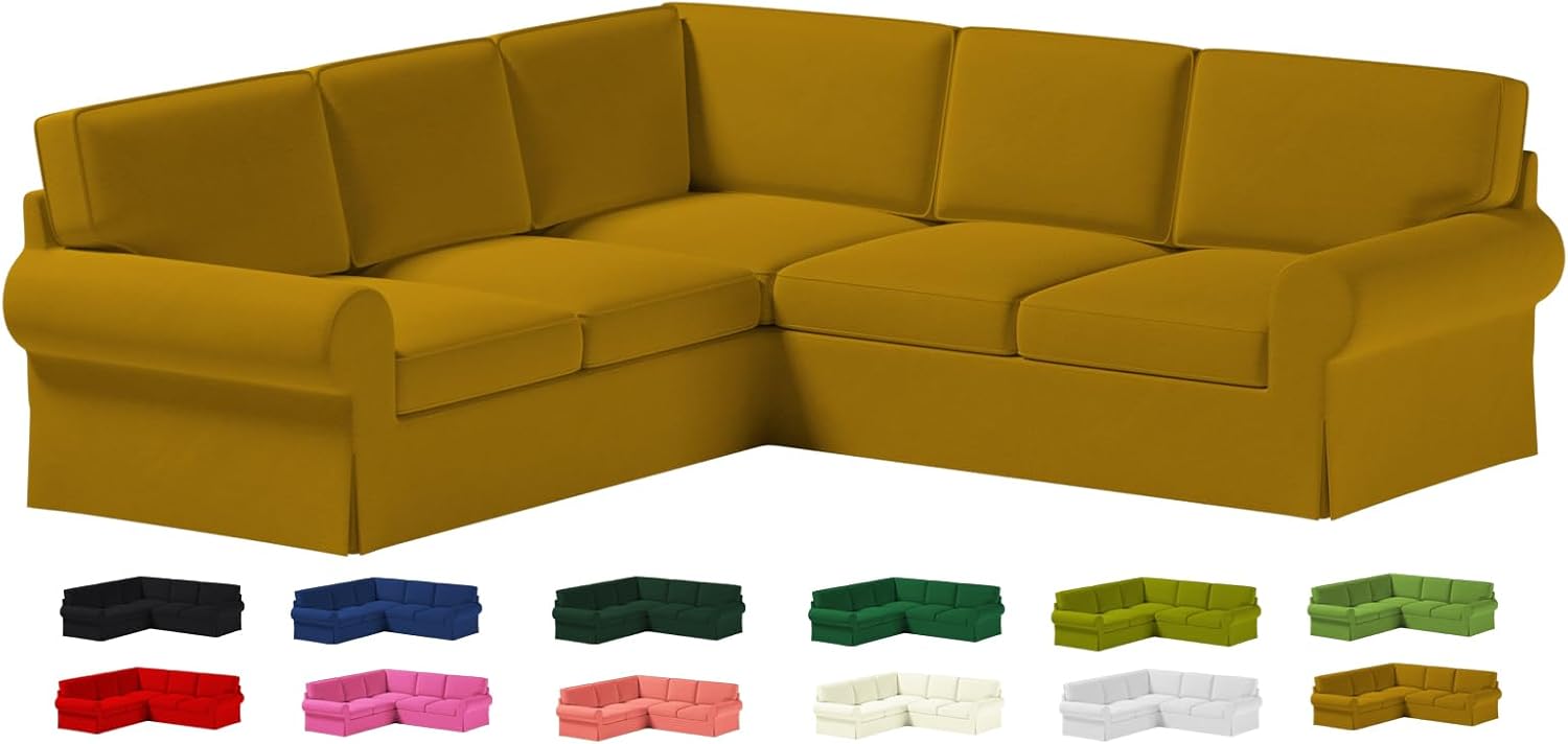 Amazon.com: Velvet Uppland 2+2 Sectional Sofa Replacement Cover Fits ...