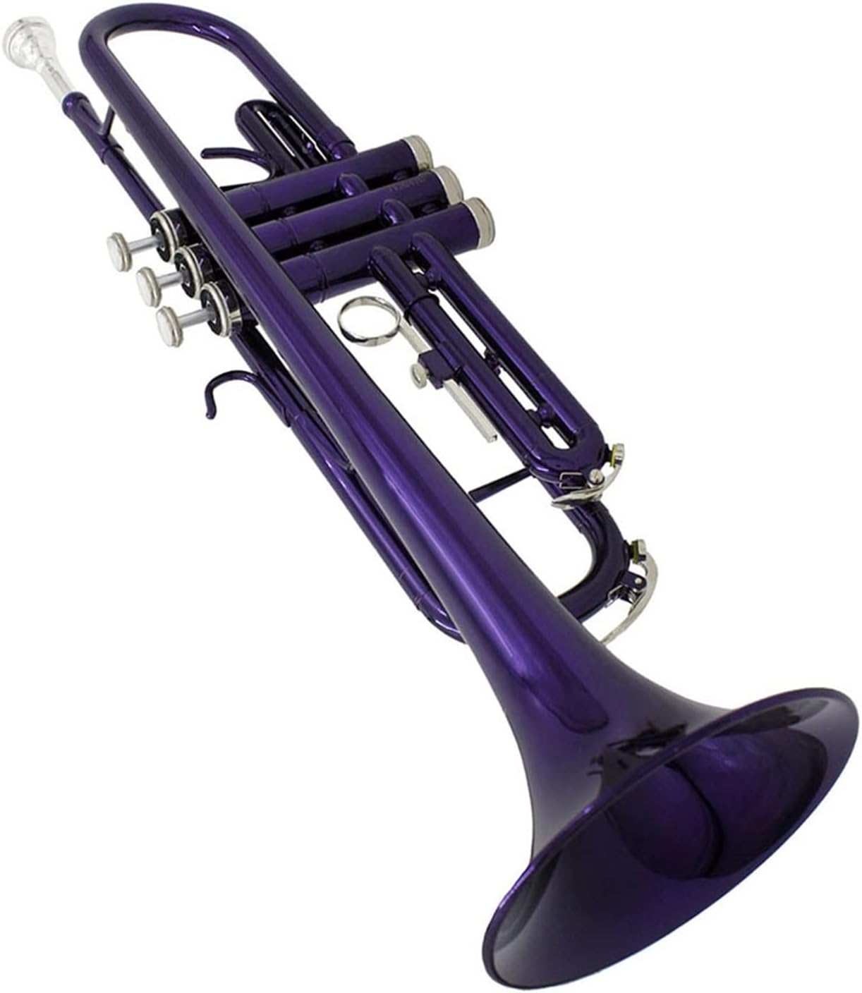 Amazon.com - KERREY Bb Trumpet Purple Brass Instrument Large Caliber ...