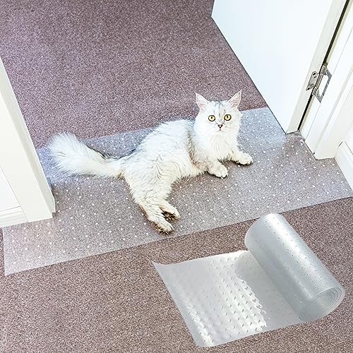 Amazon.com : 2 Packs Carpet Protector for Cats,3.6FT Grey Non Slip Cats ...
