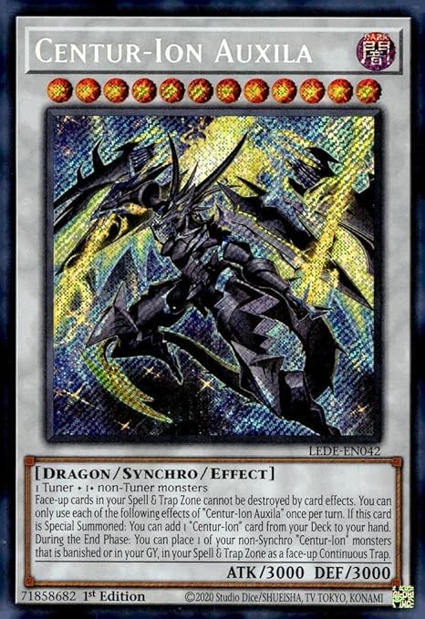 Amazon.com: YU-GI-OH! Centur-Ion Auxila - LEDE-EN042 - Secret Rare ...