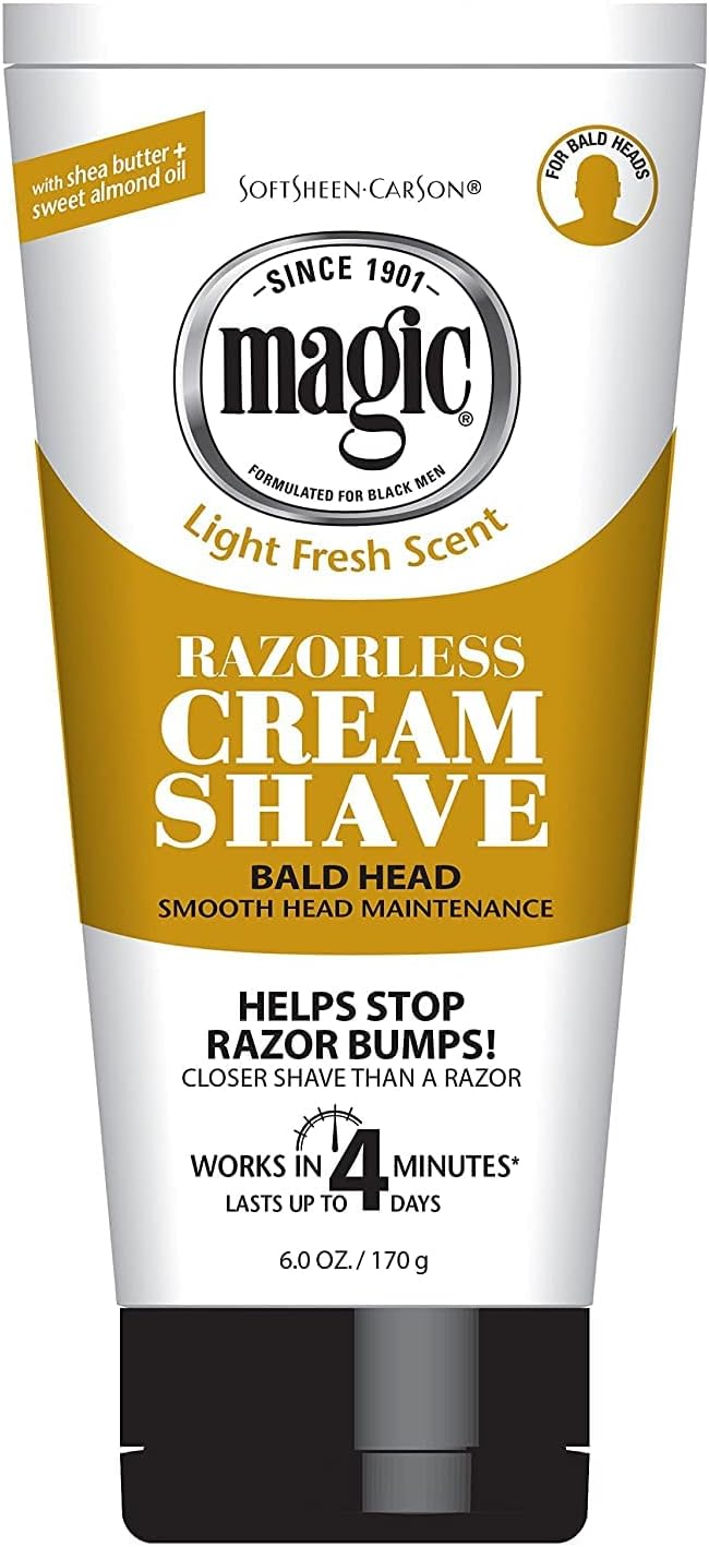 Amazon.com: Magic Razorless Cream Shave Bald Head 6 Ounce Tube (177ml ...