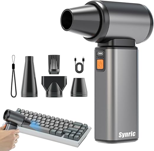 Amazon.com: SYNRIC Compressed Air Duster, Stepless Speed Electric Air ...