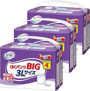 Amazon.co.jp: 大人用おむつ はくパンツ BIG 3Lサイズ 920582 14枚入り×3個 : ドラッグストア
