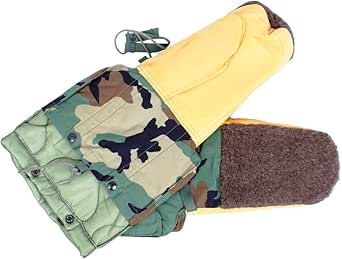 Amazon.com: GI Army Woodland Camo Extreme Cold Weather Mitten Set ...