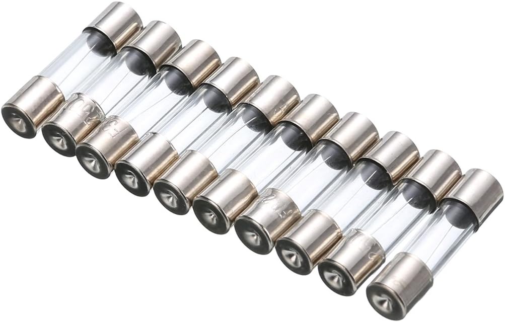 LOSCATO 100pcs 5x20mm Fast-blow Glass Fuses Quick Blow Car Glass Tube ...