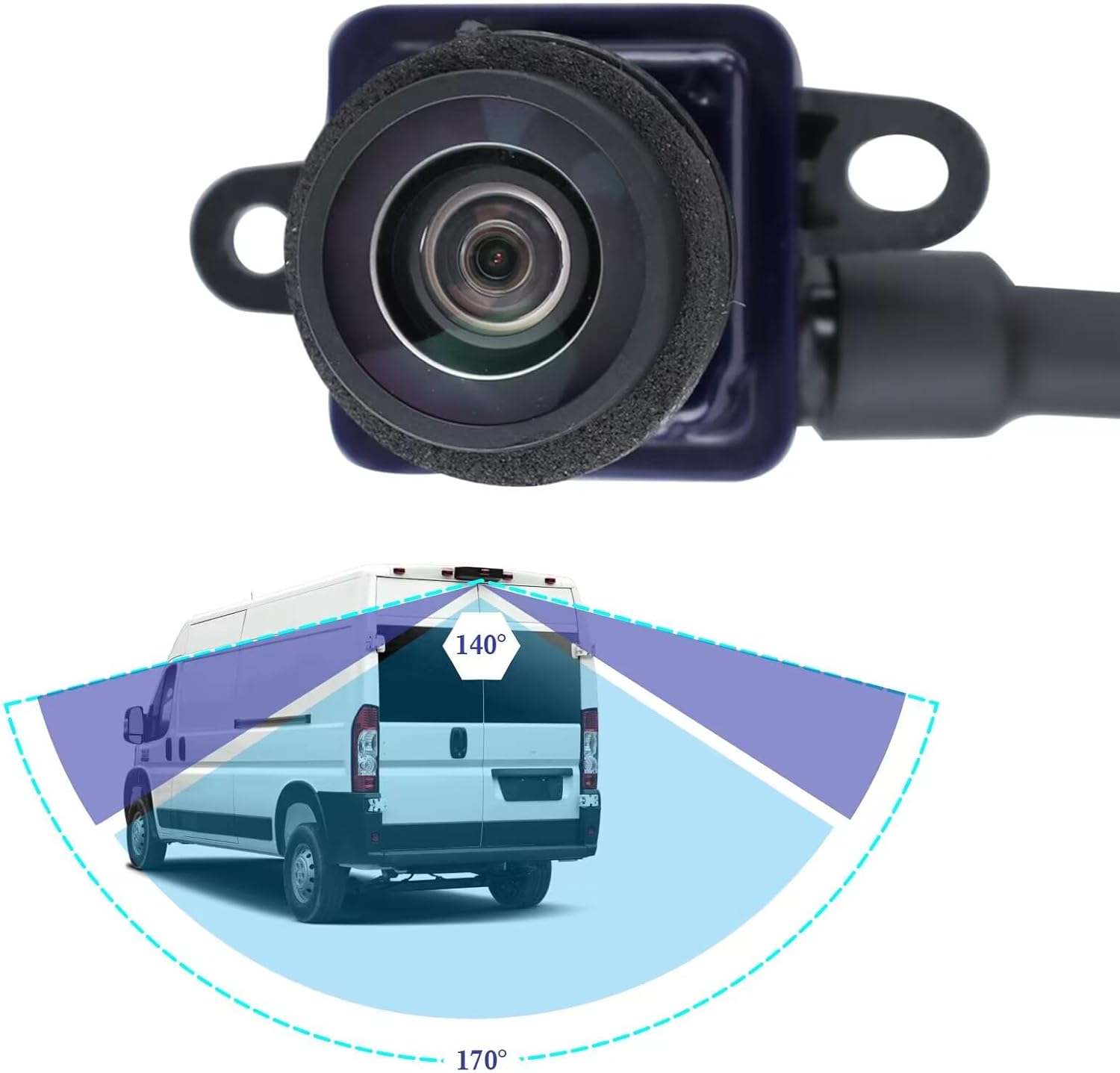 Cámara de respaldo de visión trasera compatible con Ram ProMaster 1500 ...