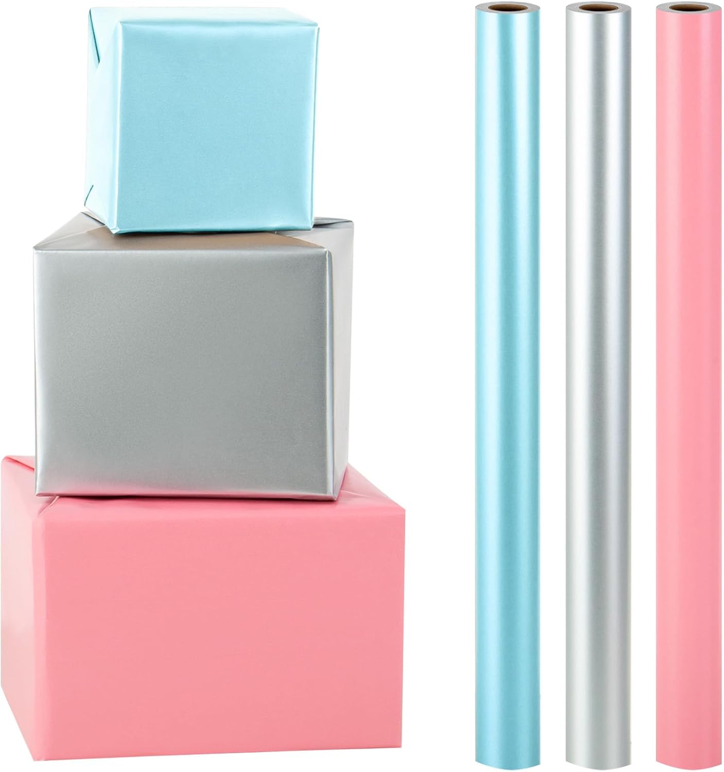 Amazon.com: Homeral Shimmer Wrapping Paper Roll - Pearl Luster Pink ...