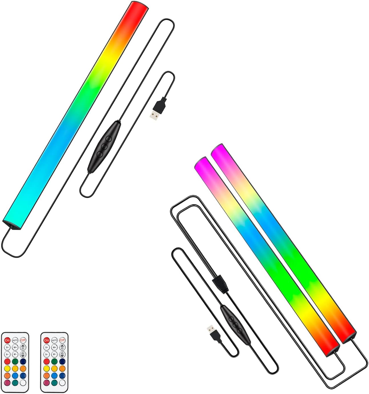 Amazon.com: JUSJUBR 3pcs Under Monitor Light Bar, 12inch Gaming Lights ...