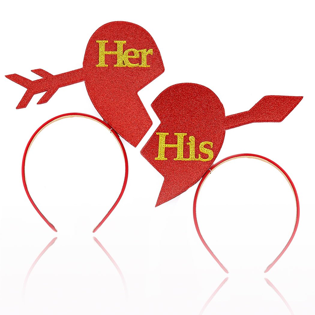 Amazon.com: Bessney Valentines Day Headbands for Women Red Arrow Heart ...