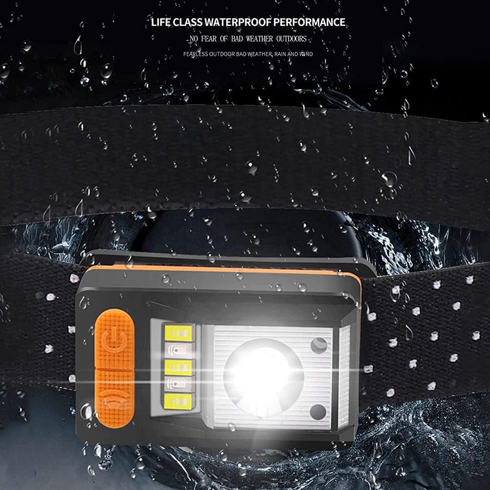 80000 lumens Rechargeable Head Torch ,Super Bright COB LED Headlamp ...