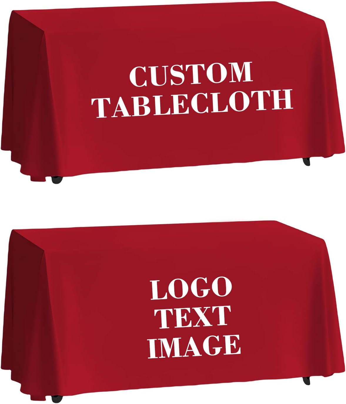 APROPHIC Waterproof Custom Table Tablecloth Business Logo Image Text ...