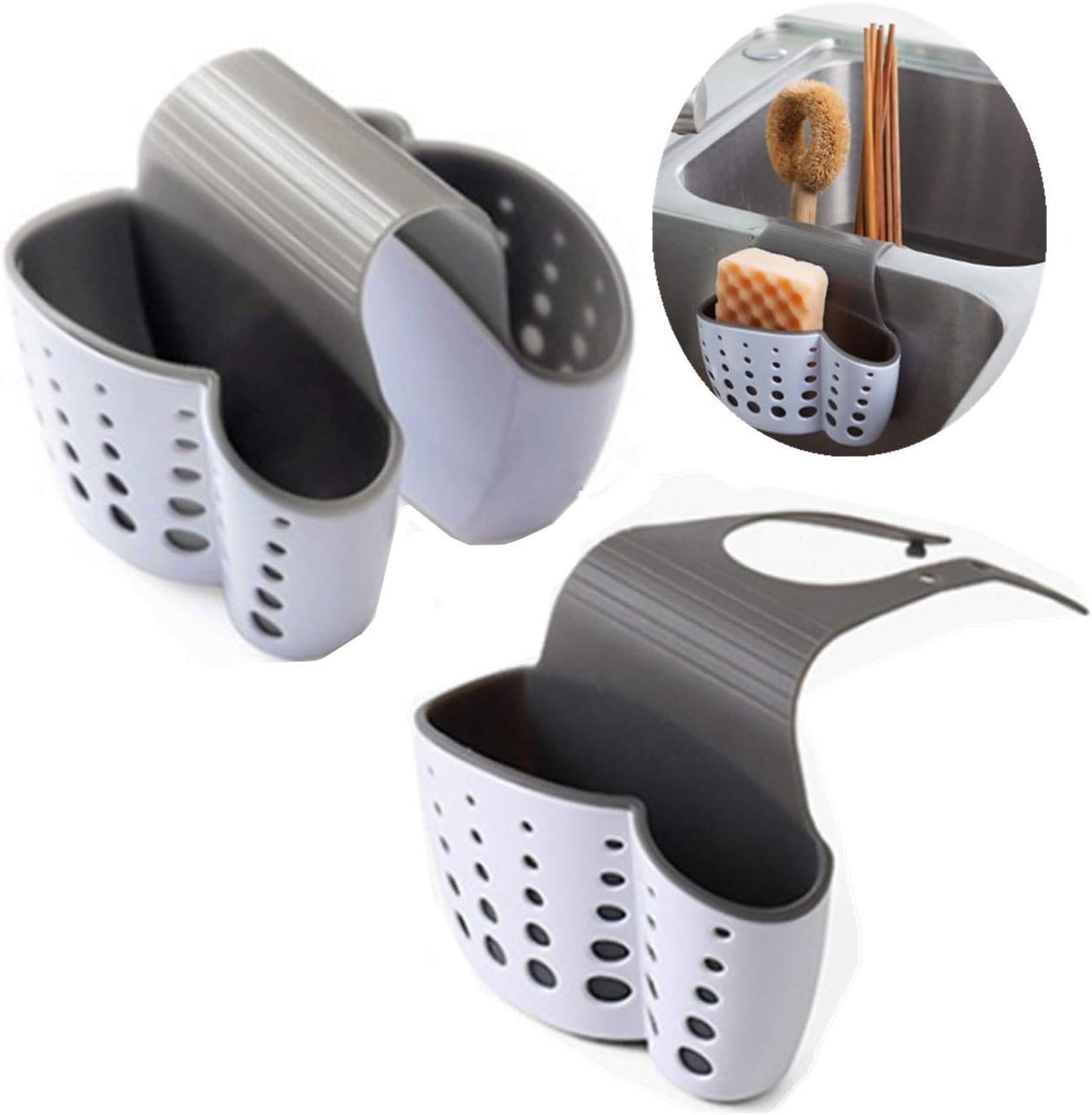 Amazon.com: Kitchen Sink Caddy Sponge Holder Soap Holder or Utensil ...