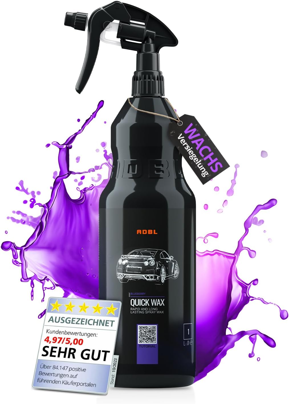 ADBL Synthetic Spray Wax (1L) Premium Sprühversiegelung Quick Detailer ...