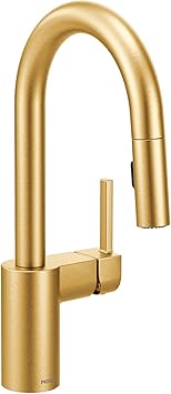 Moen 5965BG Align One-Handle Pulldown Bar Faucet with Power Clean ...
