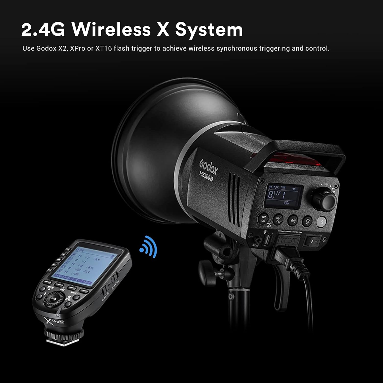 Godox MS300V MS300-V Studio Flash 300W 110V 5600K 24G Wireless X System ...