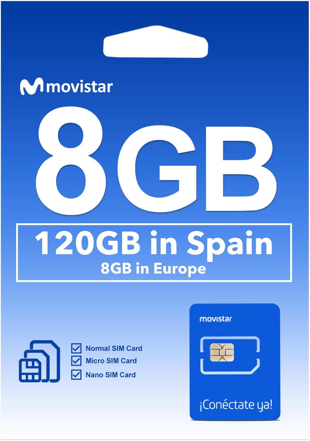 Europe Tarjeta SIM prepagada - 8 GB de datos para 28 días en Reino ...