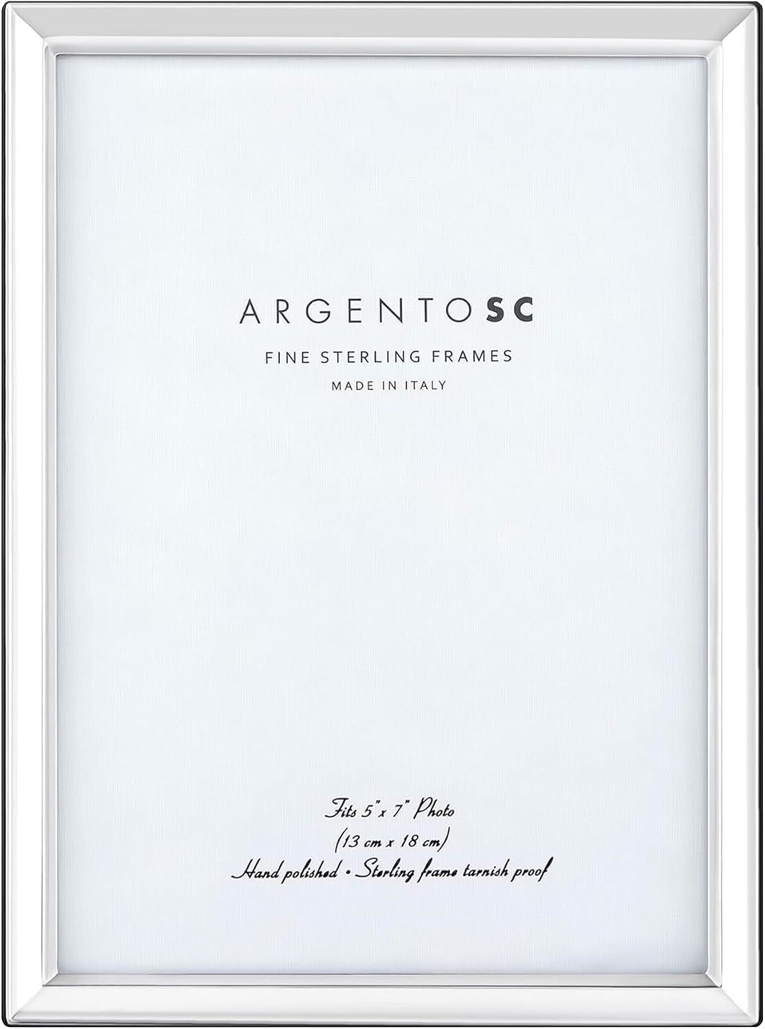 Amazon.com - Argento SC Sterling Silver Picture Frames - Handmade in ...