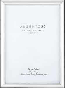 Amazon.com - Argento SC Sterling Silver Picture Frames - Handmade in ...