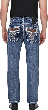 Western Bull Men's Premium Straight Fit Denim Jeans (Style: WB064) (US ...