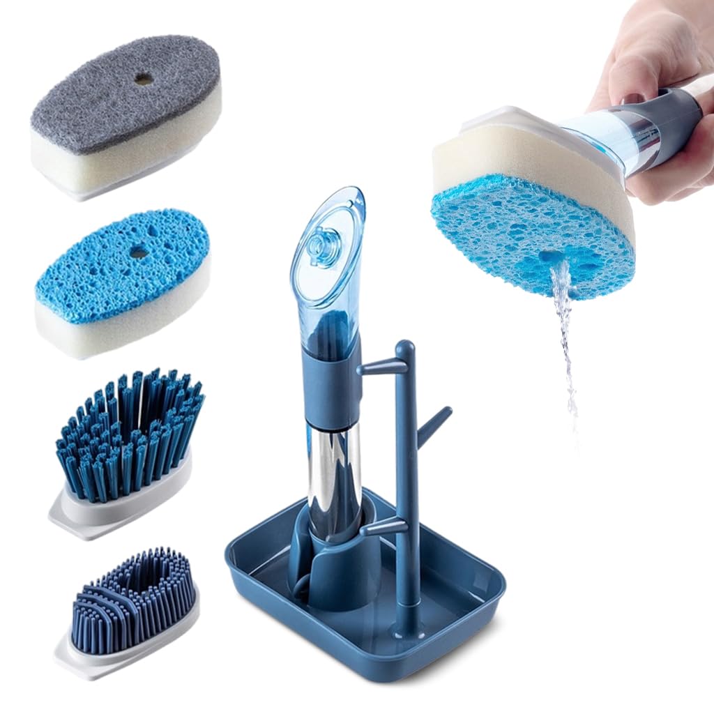 Serplex® 4 in 1 Dish Washing Scrubbers with Tray Holder Multipurpose ...