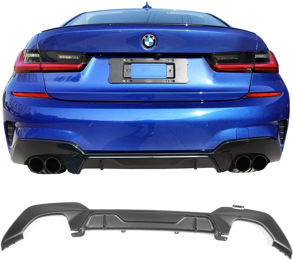 IKON MOTORSPORTS, Rear Diffuser Compatible With 2019-2022 BMW G20 330i ...