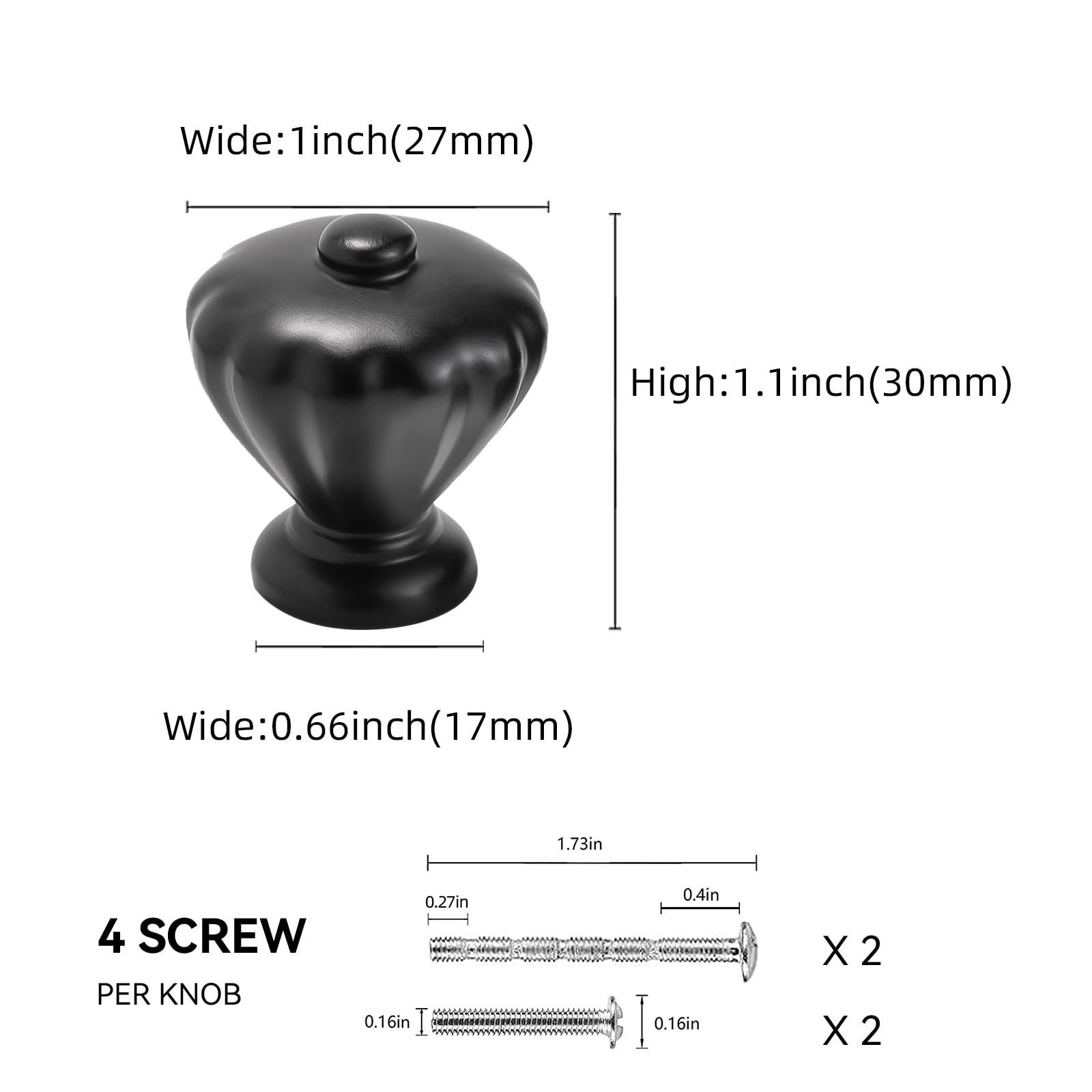 Snapklik.com : 10 Pack Matte Black Kitchen Cabinet Knobs Black Drawer Knobs Kitchen Cabinet ...
