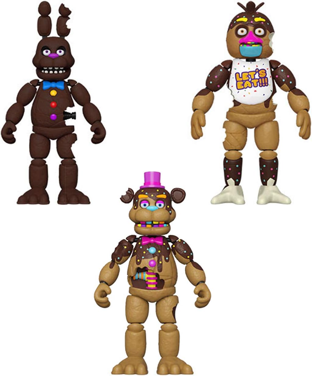 Amazon.com: Funko FNAF Action Figure Set of 3 - Chocolate Bonnie ...