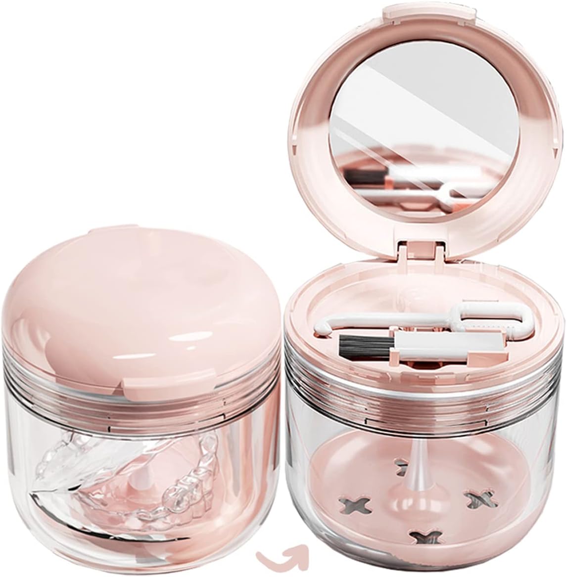 Amazon.com: MURRI&MURRDI Retainer Case, Denture Bath Box with Strainer ...