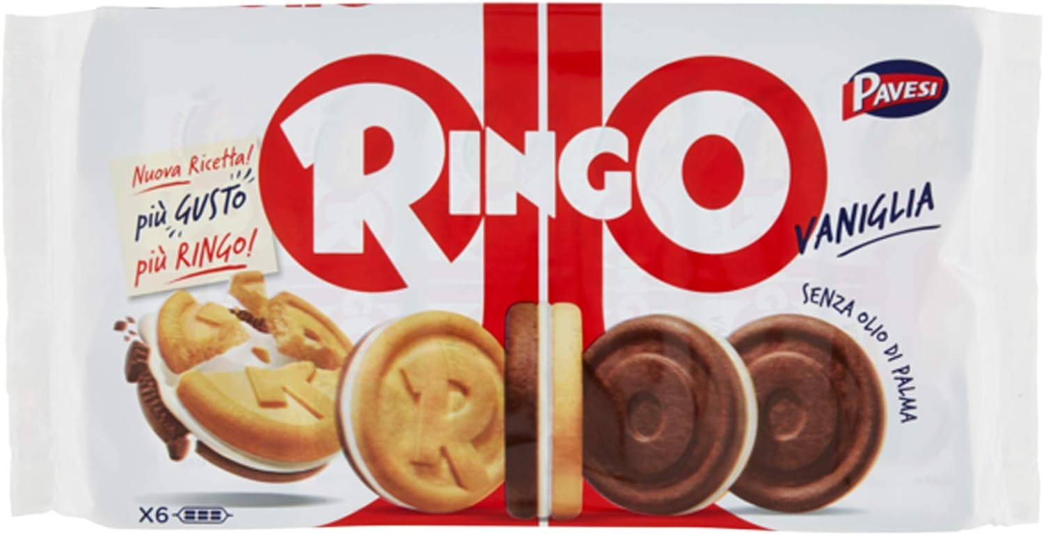 BISCOTTI RINGO CLASSICI CON RIPIENO VANIGLIA CLASSICO BISCOTTO 330 gr 6 ...
