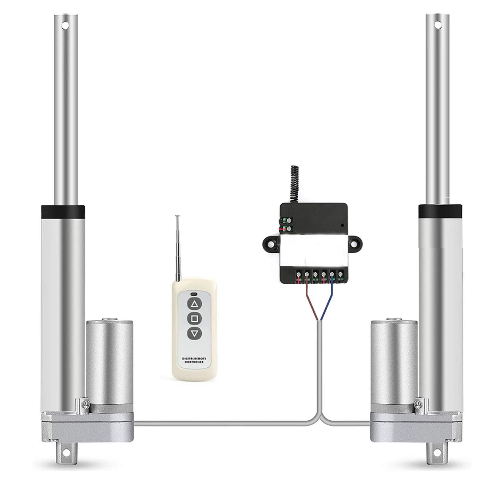Buy GZTYLQQ 1 Control 2 Linear Actuator + RF Remote Controller 12V/24V ...