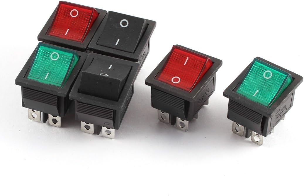 Amazon.com: Qtqgoitem AC 125V/20A 250V/15A 6 Terminals Rocker Switch 6 ...