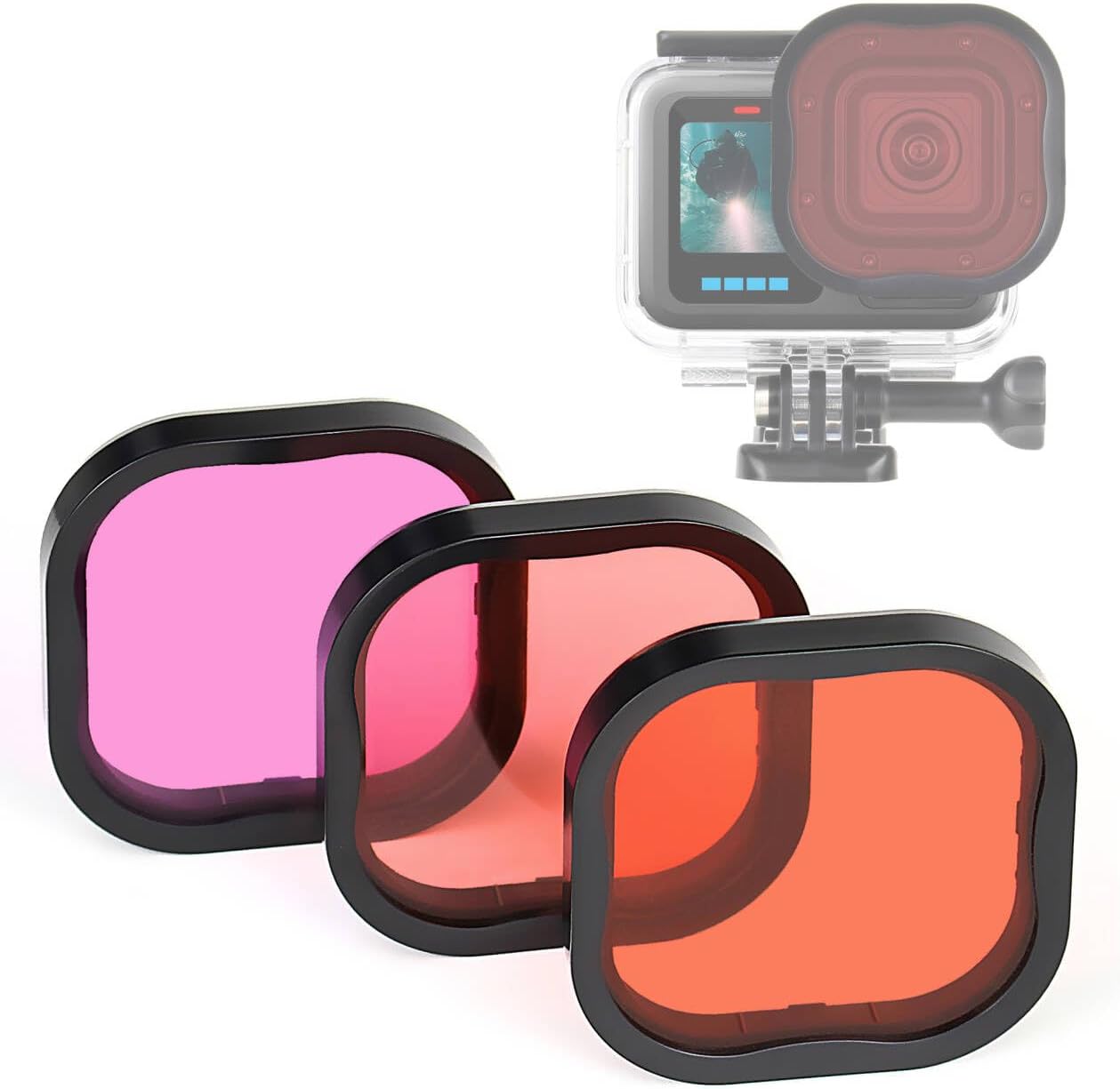 Amazon.com : GEPULY 3 Pack Dive Filters for GoPro Hero 8 9 10 11 12 13 ...