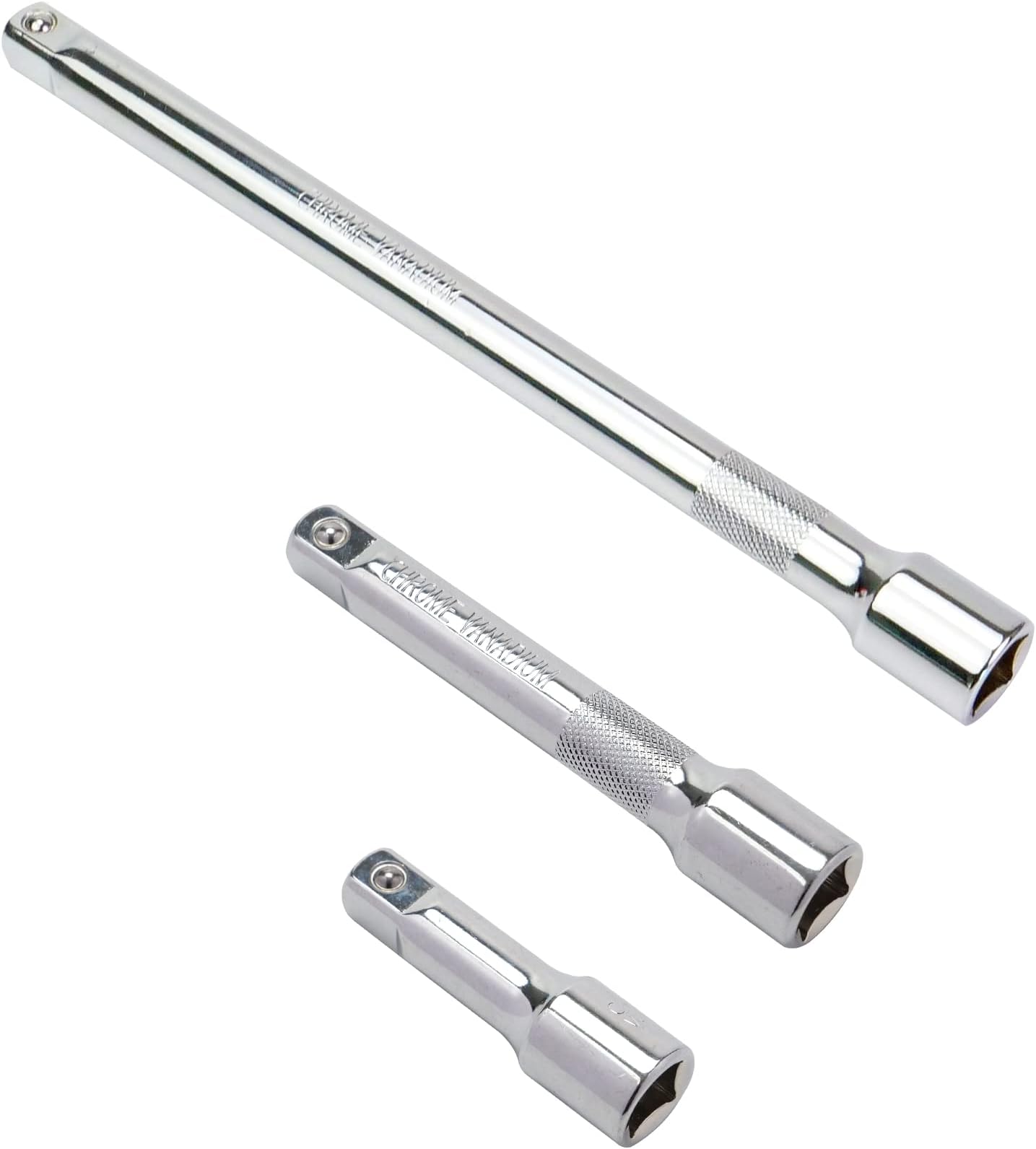 US PRO 2086 3PC 1/2" DR Impact Extension Bar Set 75, 125, 250m, Black ...