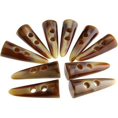Amazon.com: AUEAR, 40 Pack Resin Toggle Buttons 2 x 4 Inch Two Holes ...